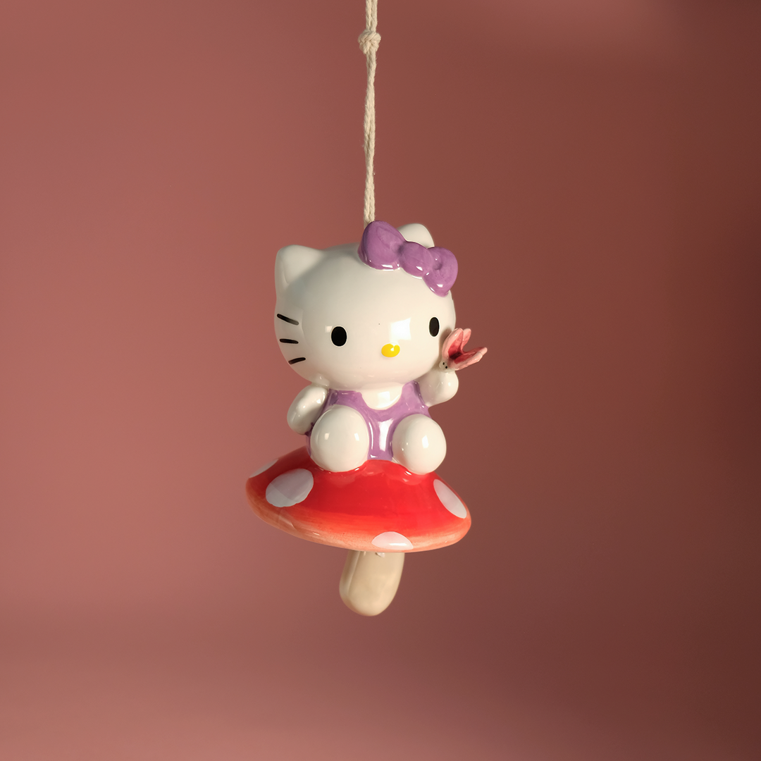 Hello Kitty Mushroom Wind Chime